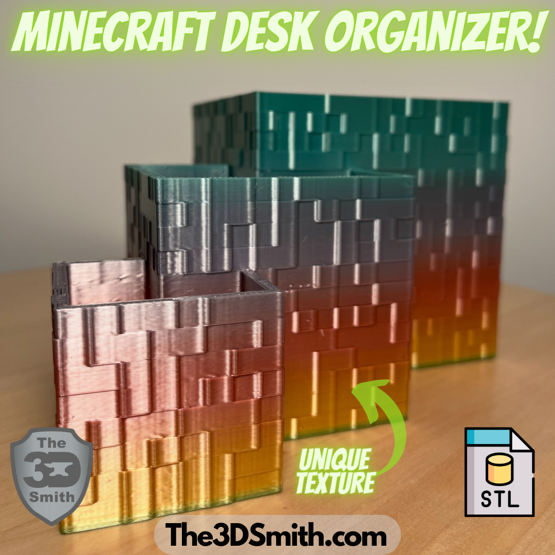 Minecraft Desk Organizer by The 3D Smith | Download free STL model ...
