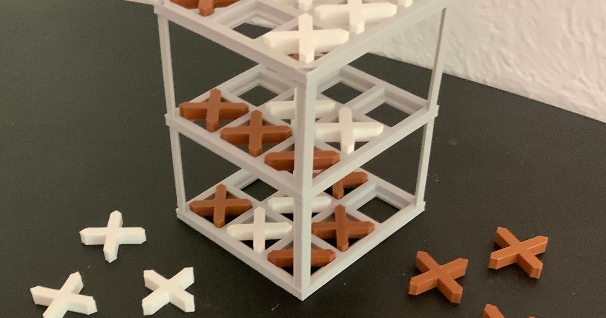 Tic-Tac-Toe 3D by Zouïguy | Download free STL model | Printables.com