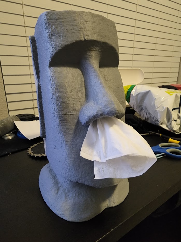 Moai Standing Tissue Box (Fits X1/P1) 247mm Height by Diggle | Download ...