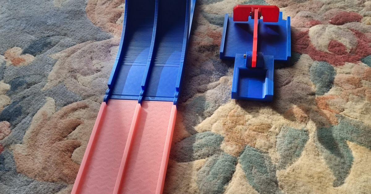 Launch Ramp and Start Gate for 1m Folding Hotwheels Track (expandable ...