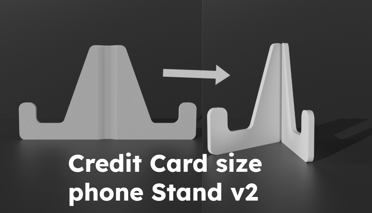 Credit Card size phone stand v2 by ICant3DPrint | Download free STL model | Printables.com