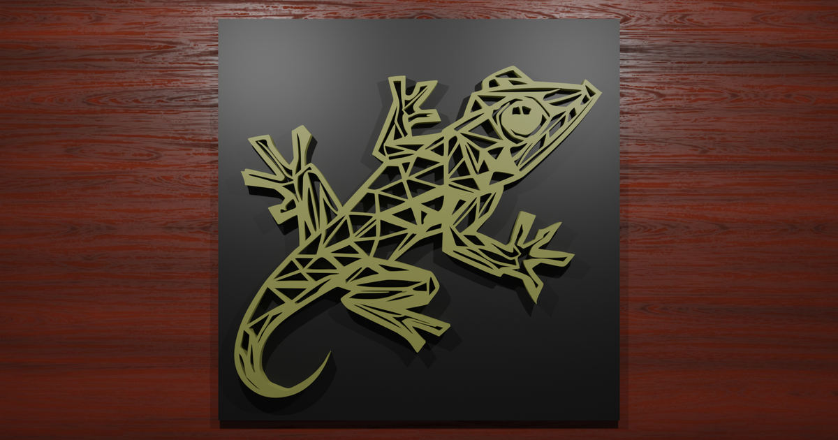 WALL DECORATION GEKKO by LePingouin | Download free STL model ...