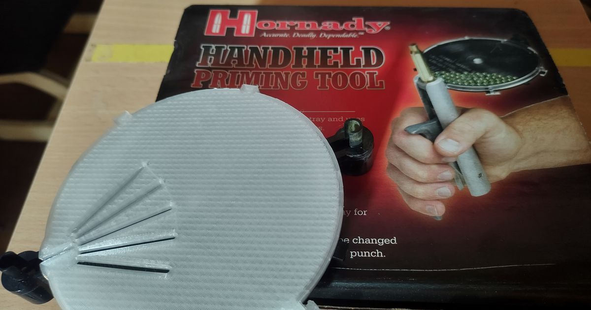 Lid to improve usage of Hornady handheld priming tool by maxiorona ...