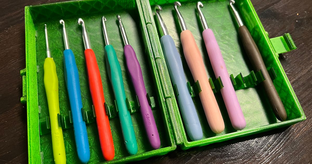 Parametric Crocheting Hook Box by thomers | Download free STL model ...