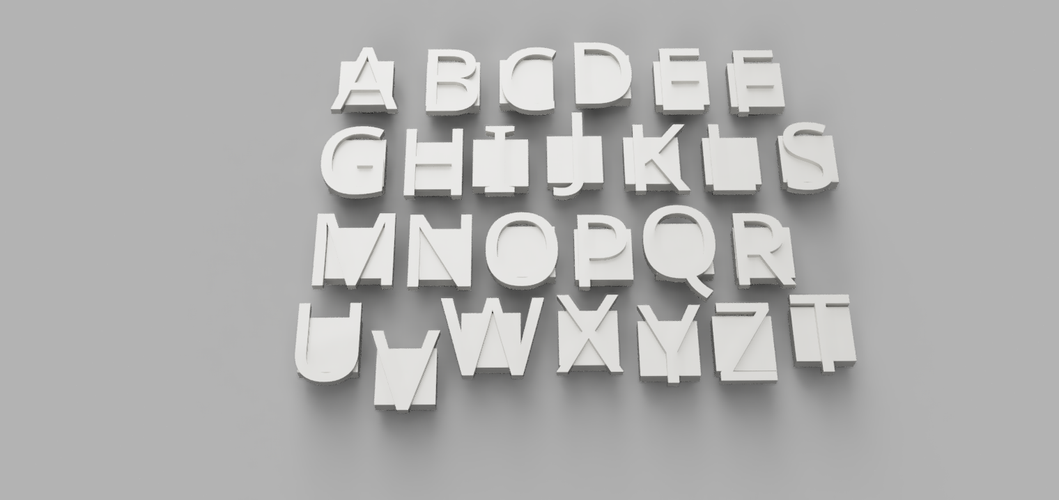 Alphabet and Numbers by skiracer6 | Download free STL model ...