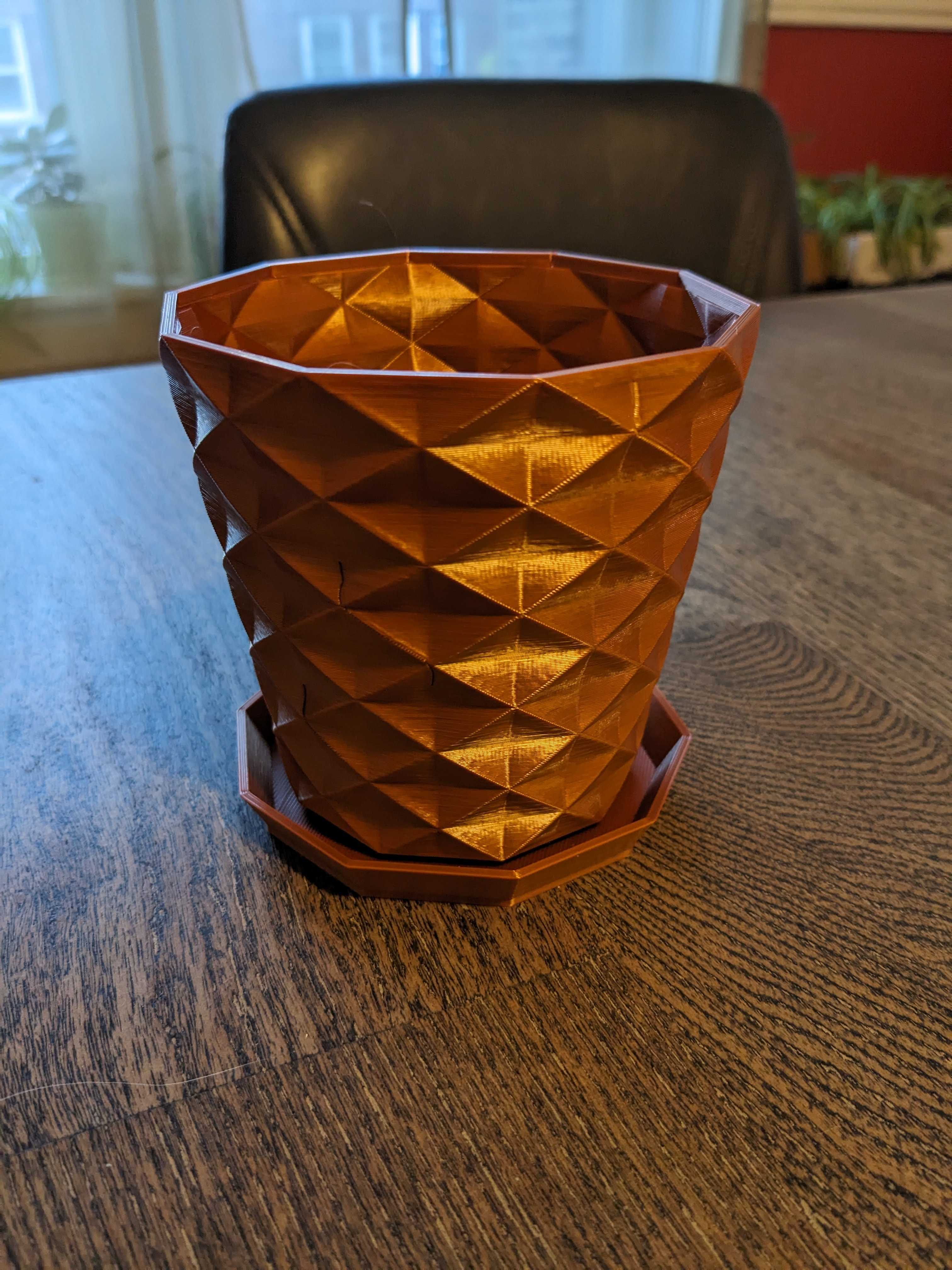 Simple Textured Flower Pot by JBWill | Download free STL model ...
