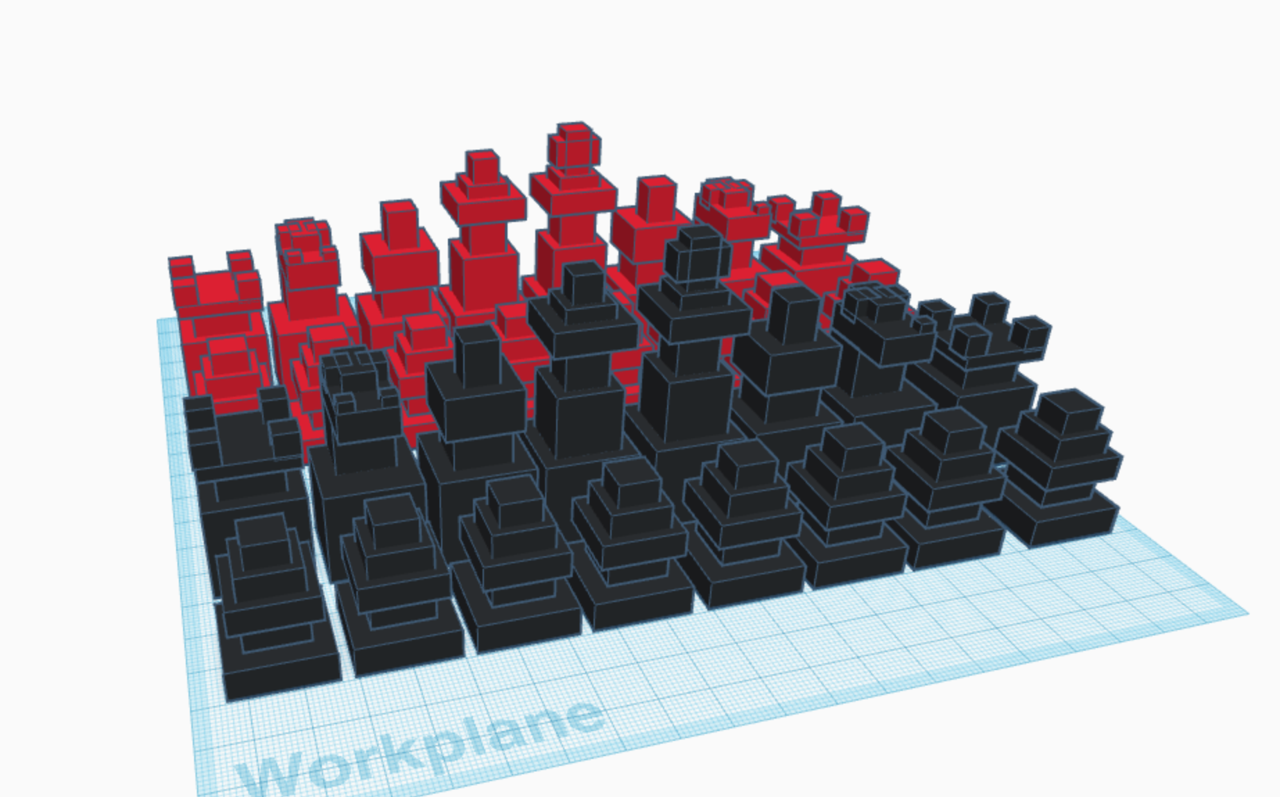 Cubic chess set by Savvasaf | Download free STL model | Printables.com