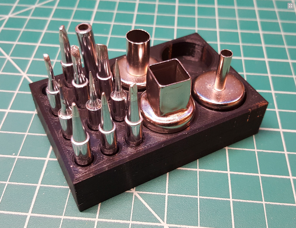Solder Tips and Hot Air Nozzle Holder by jdireen | Download free STL model | Printables.com