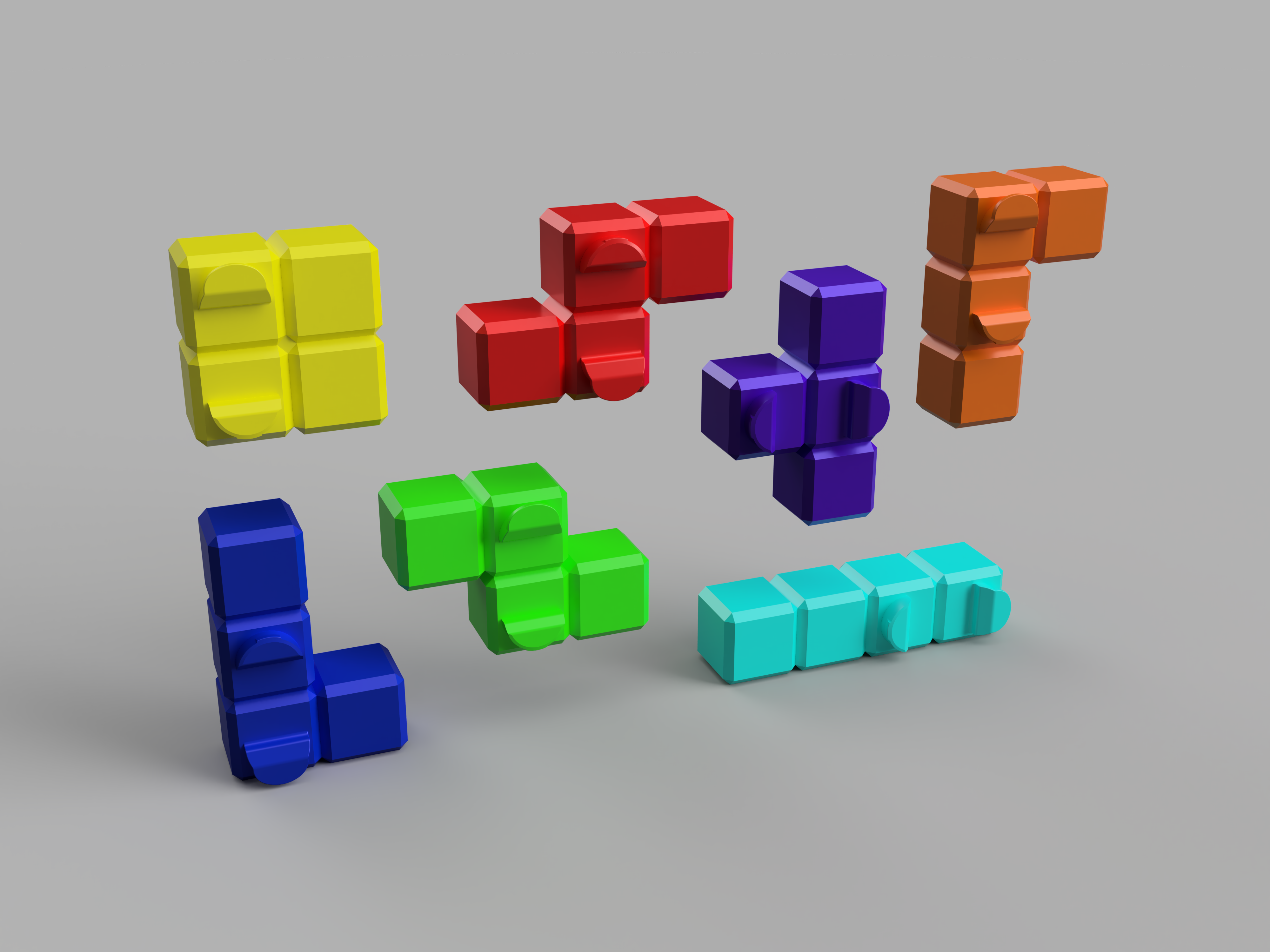 Tetris Blocks for Qube PC Case by Westy | Download free STL model ...