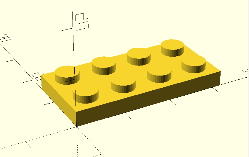 Customizable Interlocking Brick (LEGO-like) openSCAD by mindhead ...