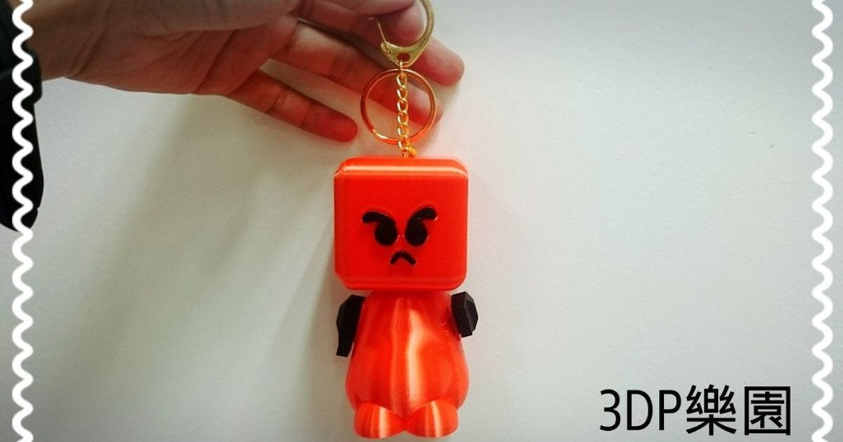 3D robot keychain ( angry) by 3DP_Park | Download free STL model ...