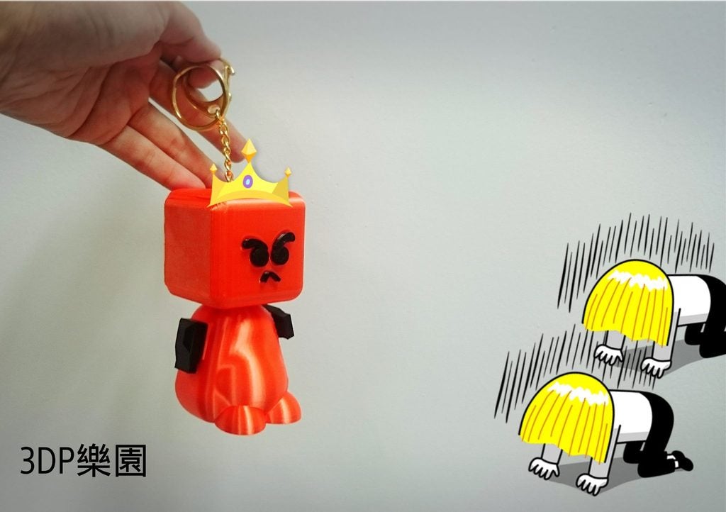3D robot keychain ( angry) by 3DP_Park | Download free STL model ...