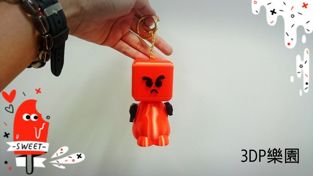 3D robot keychain ( angry) by 3DP_Park | Download free STL model ...