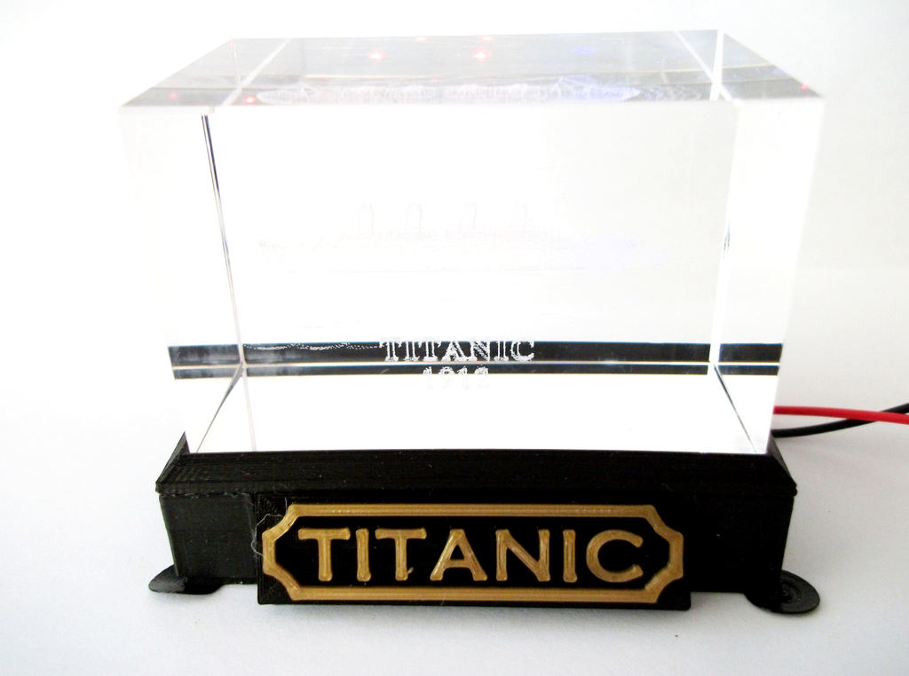 Illuminated Display Base for 3D Laser Engraved Acrylic Block by Cargy ...