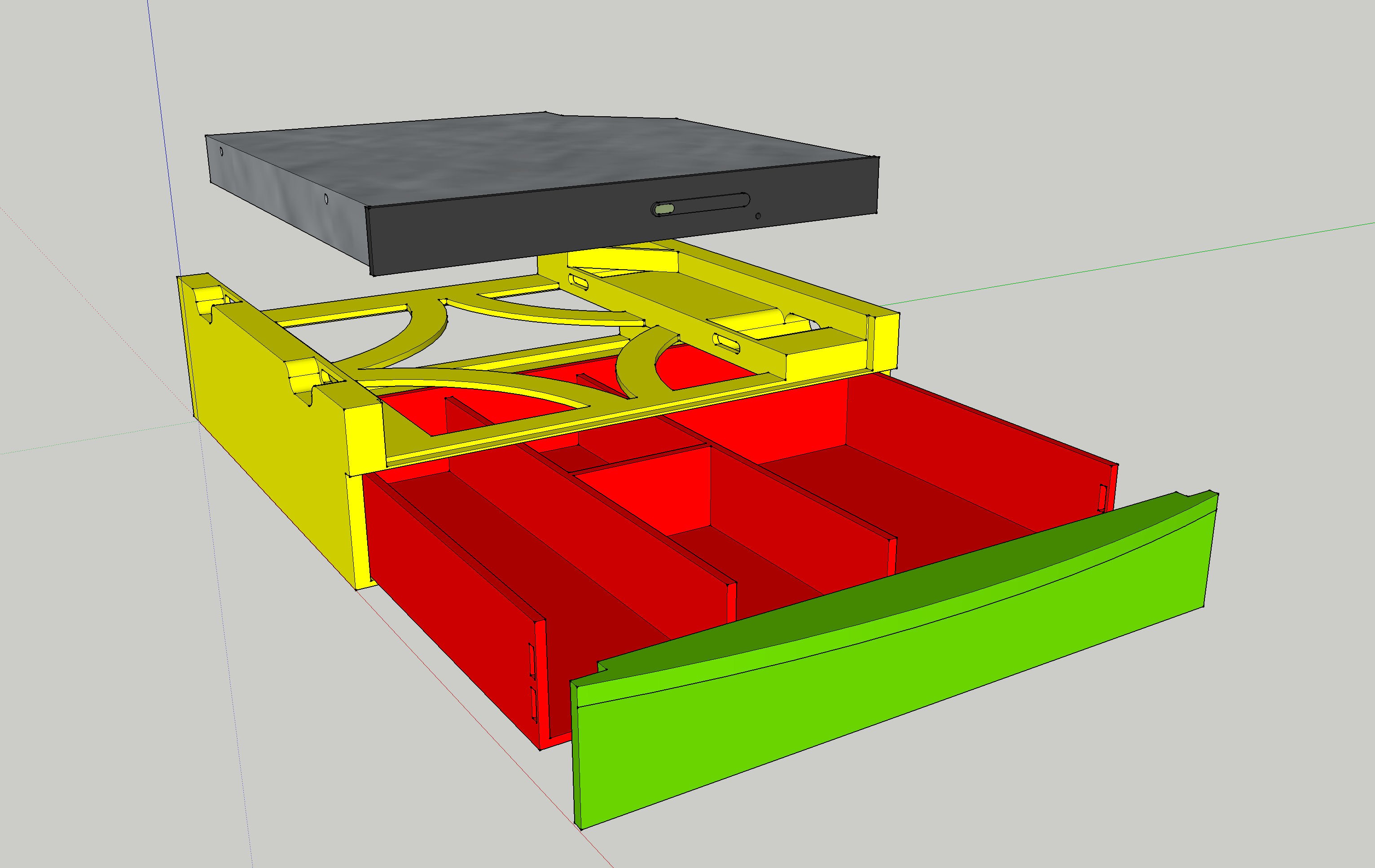 Slimline Disc and Drawer unit for PC by Cargy | Download free STL model ...
