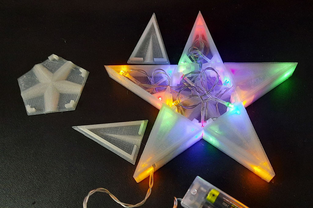 Segmented 5-Point Christmas Star by Cargy | Download free STL model ...