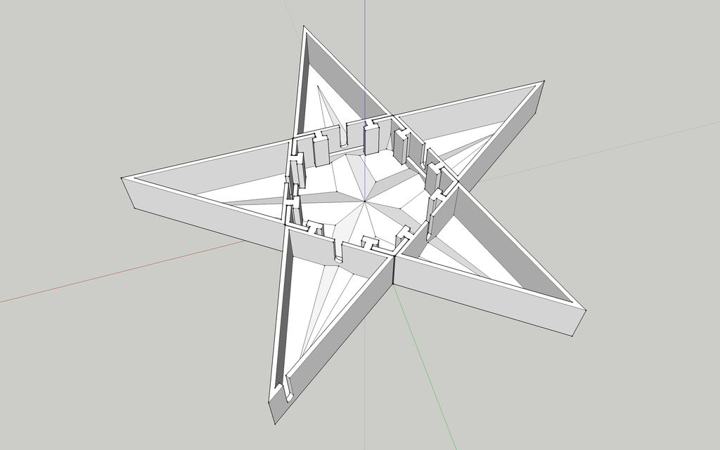 Segmented 5-Point Christmas Star by Cargy | Download free STL model ...