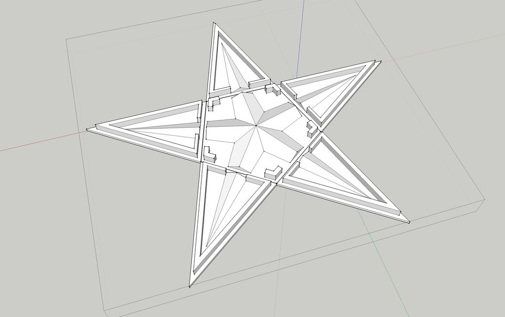 Segmented 5-Point Christmas Star by Cargy | Download free STL model ...