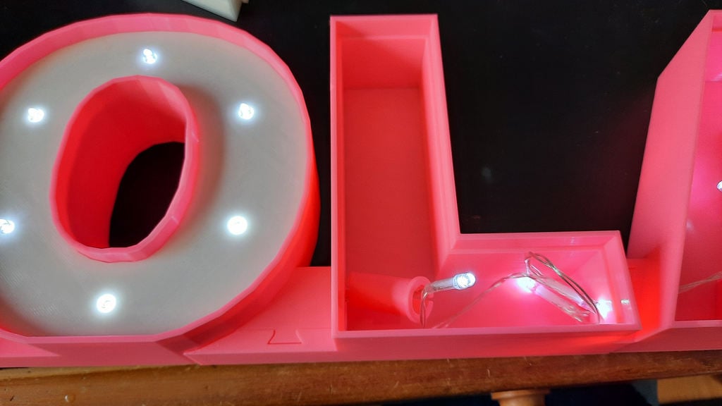 Lola Sign Light by Cargy | Download free STL model | Printables.com
