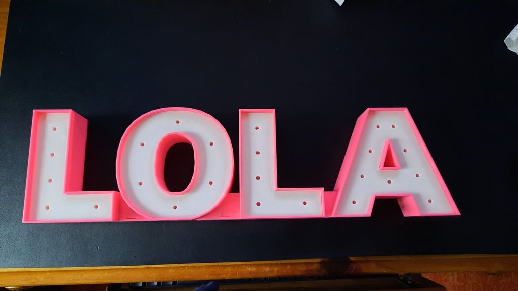Lola Sign Light by Cargy | Download free STL model | Printables.com