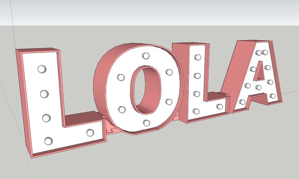 Lola Sign Light by Cargy | Download free STL model | Printables.com