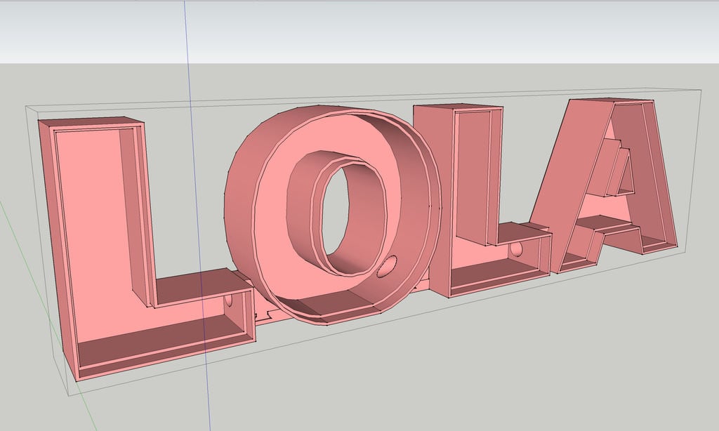 Lola Sign Light by Cargy | Download free STL model | Printables.com