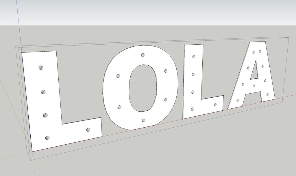 Lola Sign Light by Cargy | Download free STL model | Printables.com