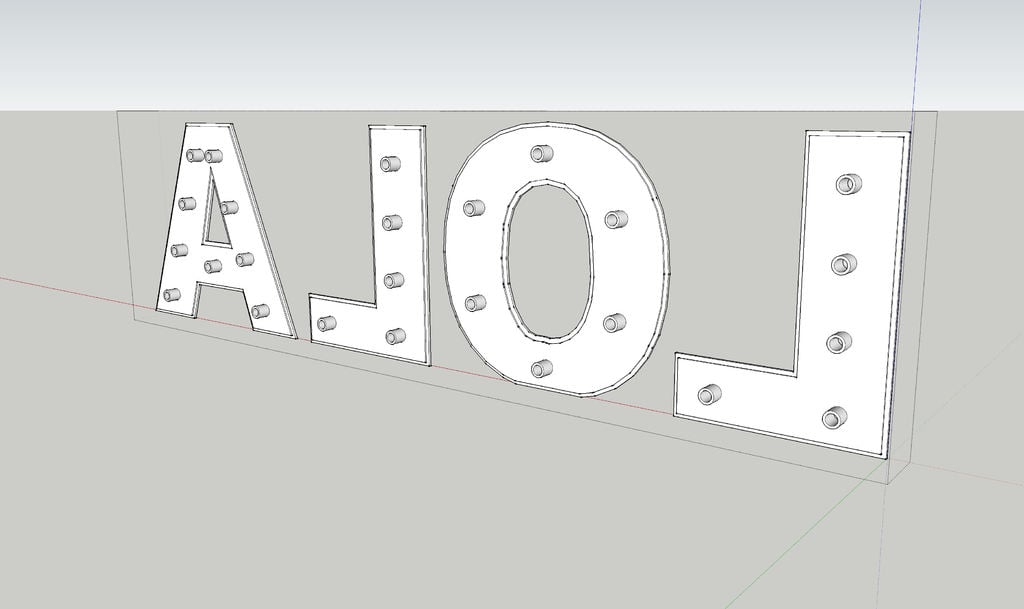 Lola Sign Light by Cargy | Download free STL model | Printables.com