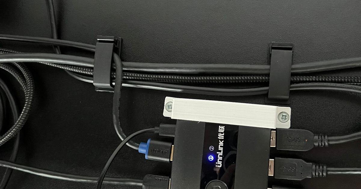 Mounting Bracket For Unnlink Kvm Switch Usb 3 0 By Hgross Download Free Stl Model