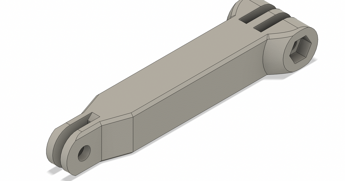 GoPro extension arm 80mm by Lukas_Kvapil | Download free STL model ...