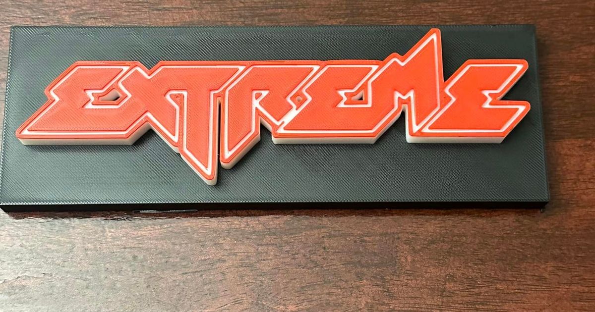 Extreme 80's band sign by rsnider2 | Download free STL model ...