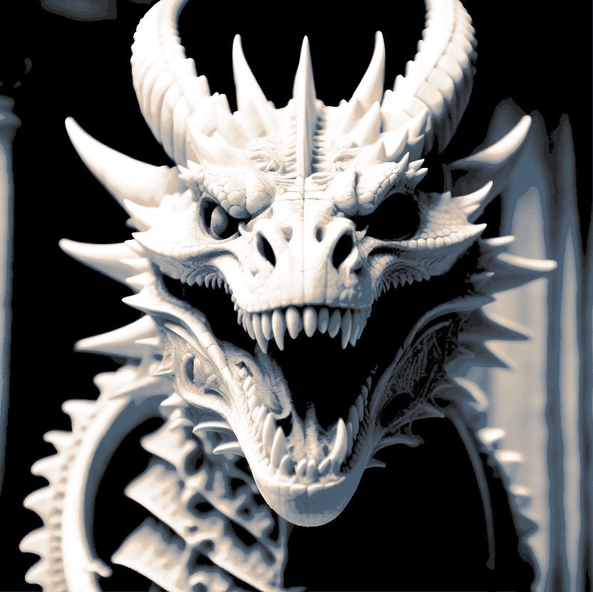 Bone Dragon (Filament Painting) - HueForge von Boos | Kostenloses STL-Modell herunterladen ...