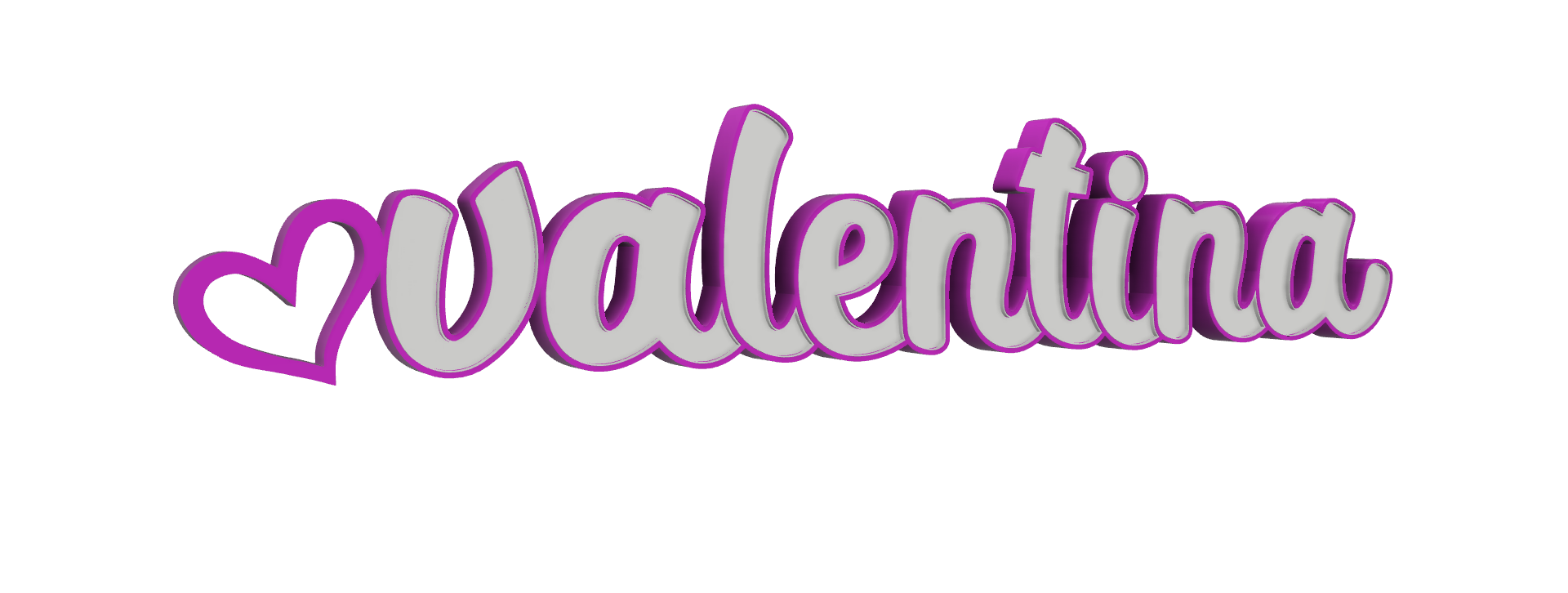 prénom valentina by cedric05190 | Download free STL model | Printables.com