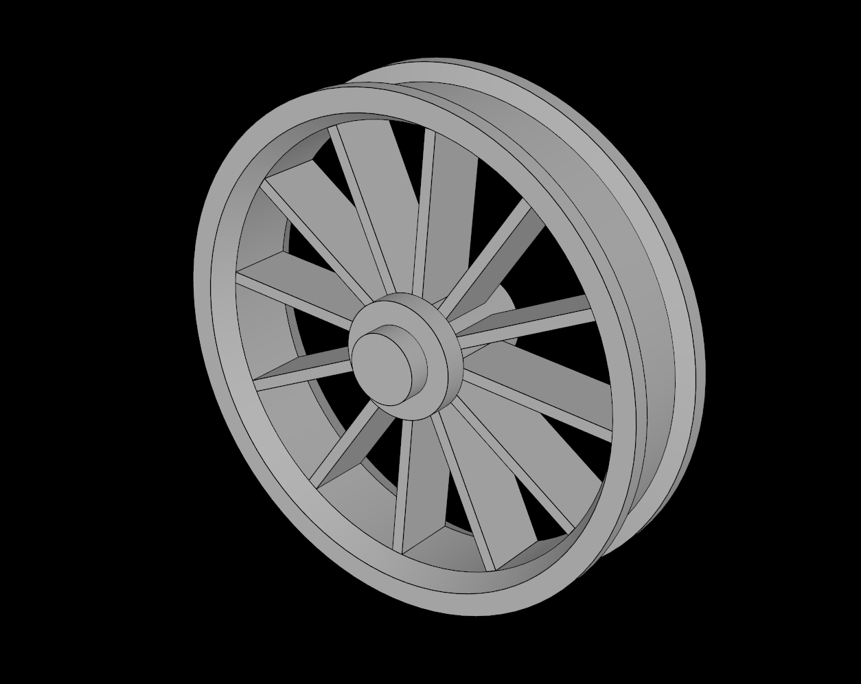 Lego Compatible (u9049.dat) Wheel 8 x 35 with 12 Spokes by thall72 ...