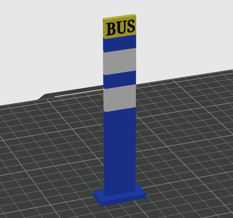 Model scale bus stop sign by 75echo | Download free STL model ...