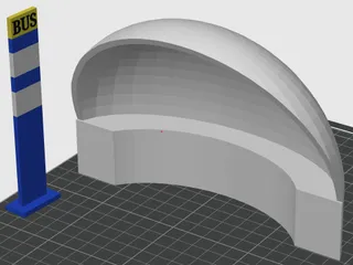 Model scale bus stop sign by 75echo | Download free STL model ...