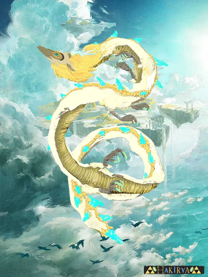 Tears of the Kingdom TOTK Light Dragon The Legend of Zelda by Link ...