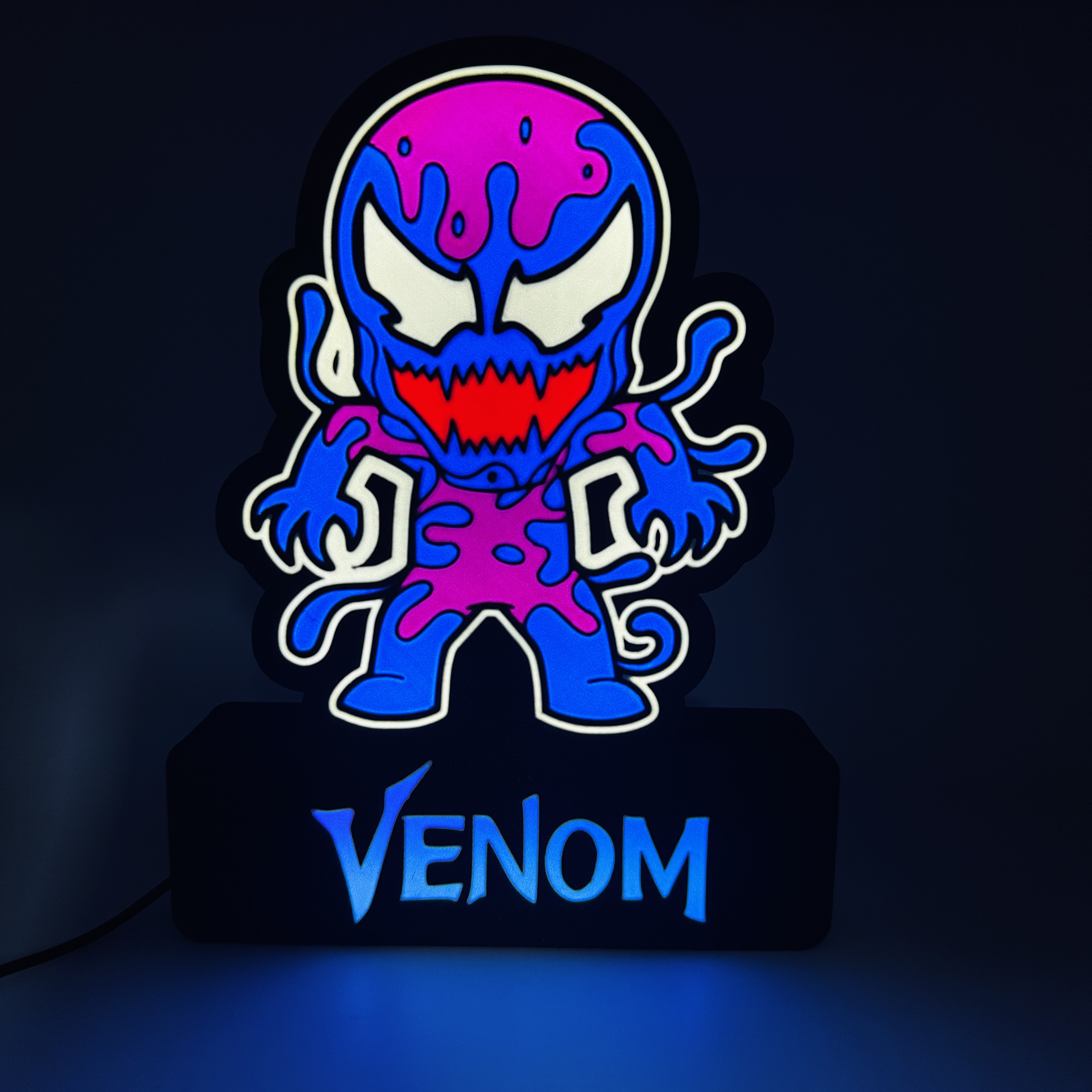 Venom Led Lamp by Smart3d By Gabriel Gomes | Download free STL model ...