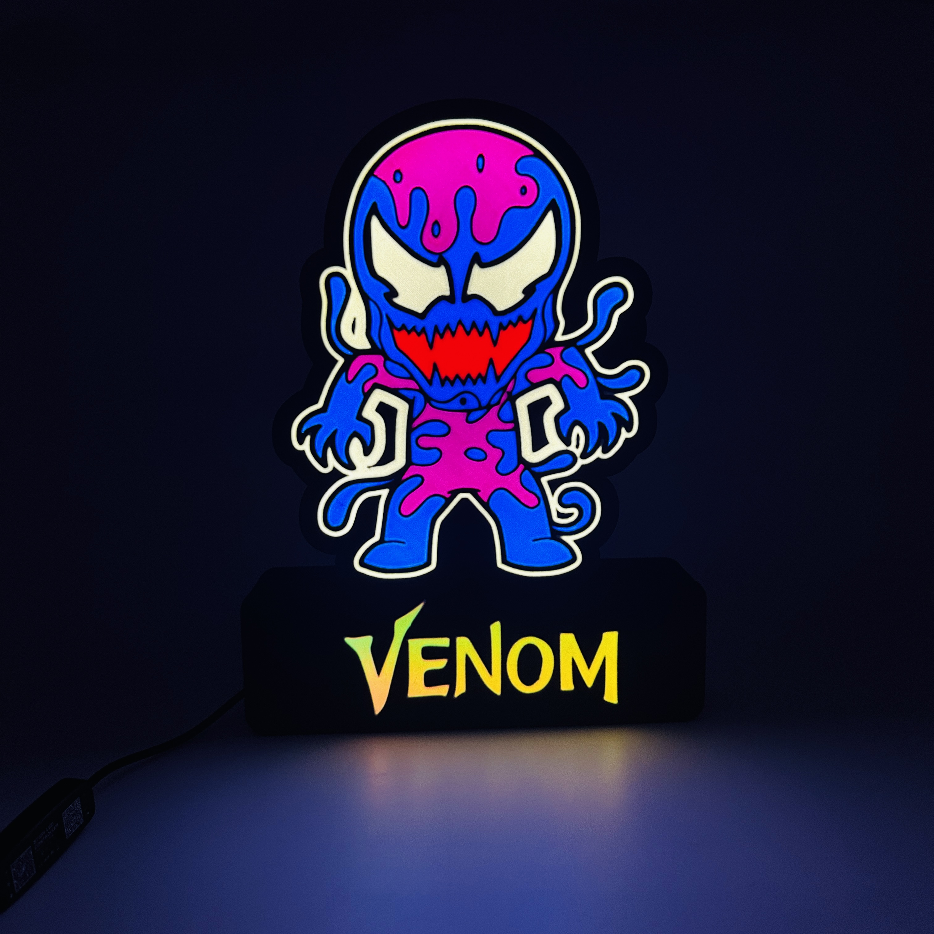 Venom Led Lamp by Smart3d By Gabriel Gomes | Download free STL model ...