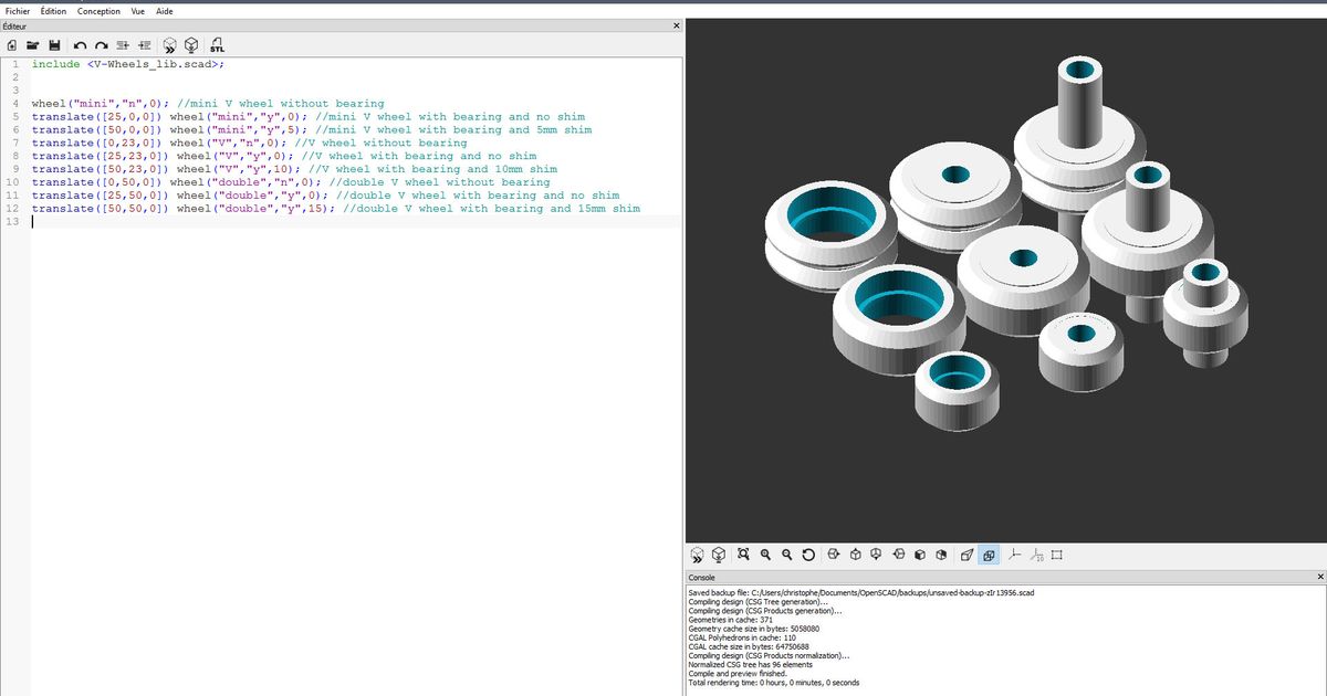 V Wheels Openscad Library by 1sPiRe | Download free STL model ...