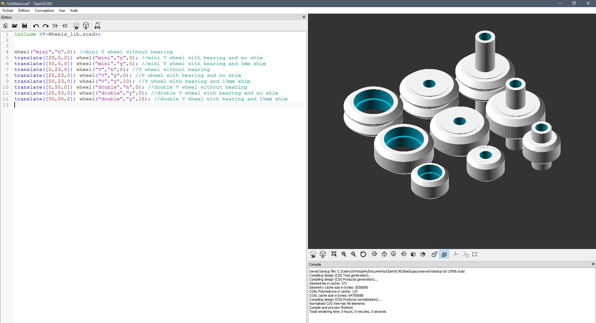 V Wheels Openscad Library by 1sPiRe | Download free STL model ...