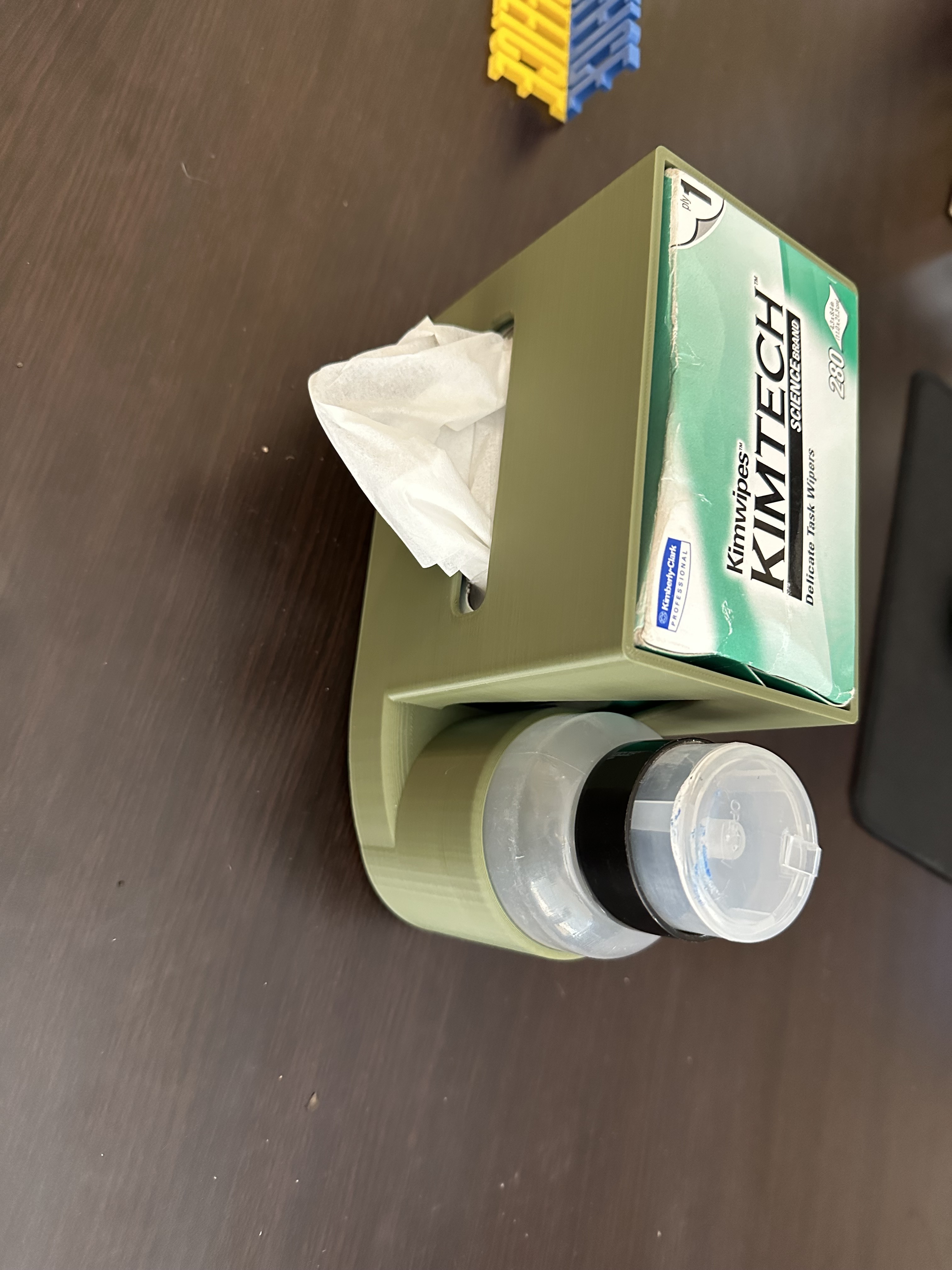Kimtech wipe box holder w/ bottle holder by Okietronics | Download free ...