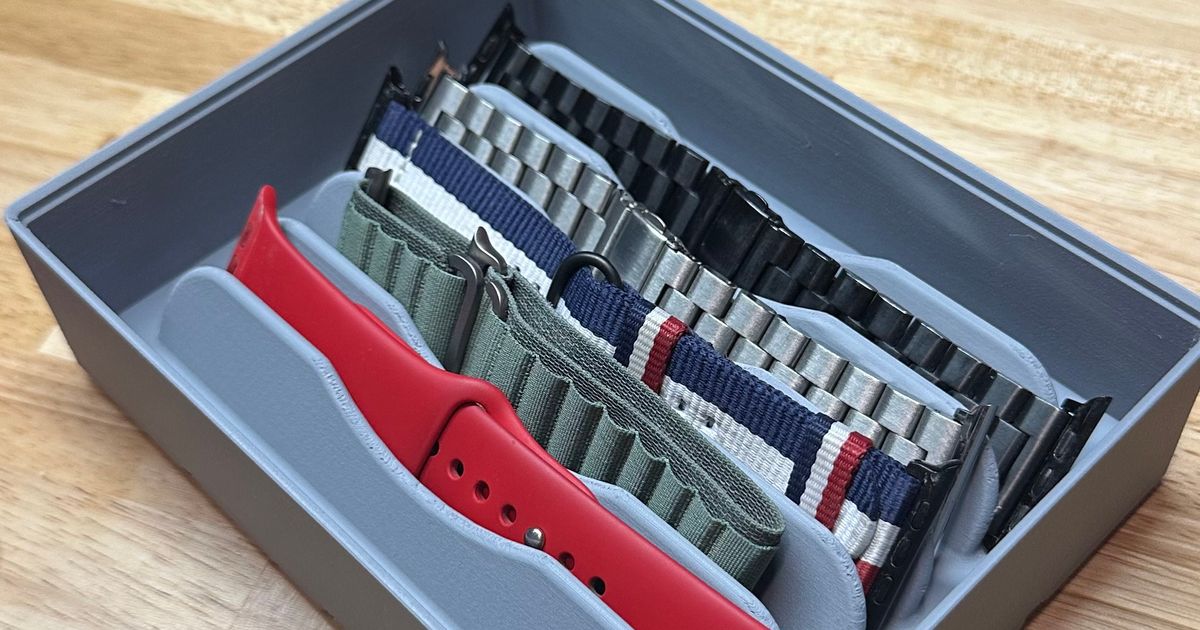 Gridfinity - Apple Watch Band Holder - 3x4x6U - Stackable by Simon Hung ...