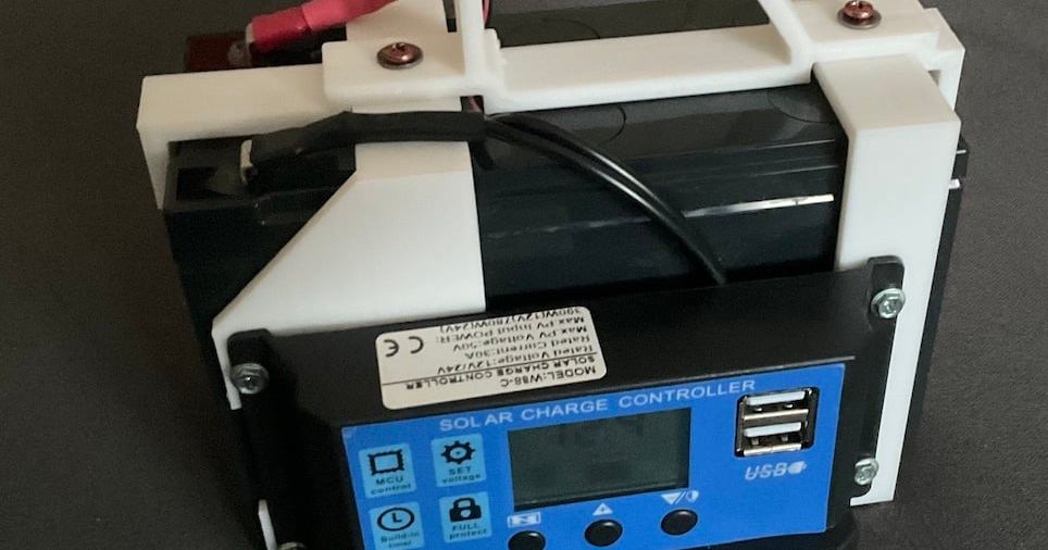 UPS battery holder with PWM solar controller by Luboš Novák | Download ...