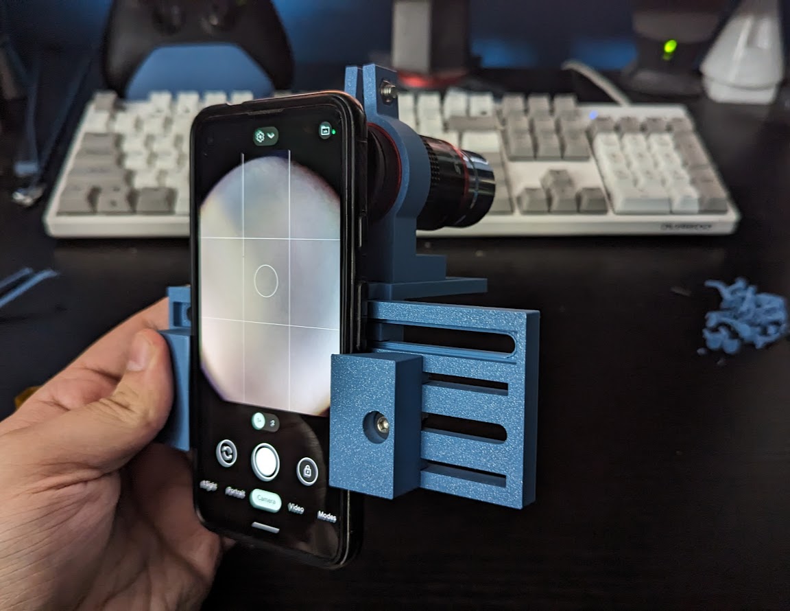 Adjustable Telescope Eyepiece Phone Mount by DarthDomo | Download free ...
