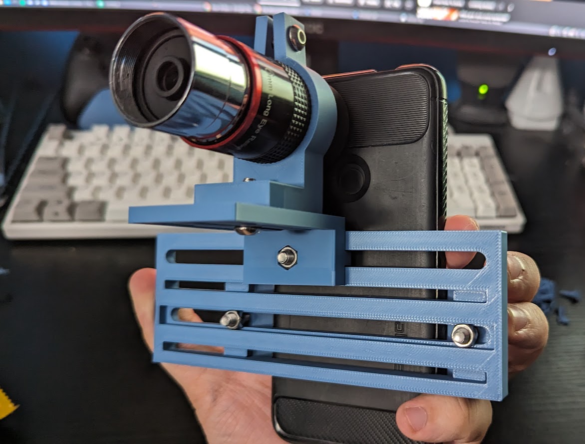 Adjustable Telescope Eyepiece Phone Mount by DarthDomo | Download free ...