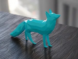 Low poly fox sculpture by Matteo Pascale | Download free STL model ...