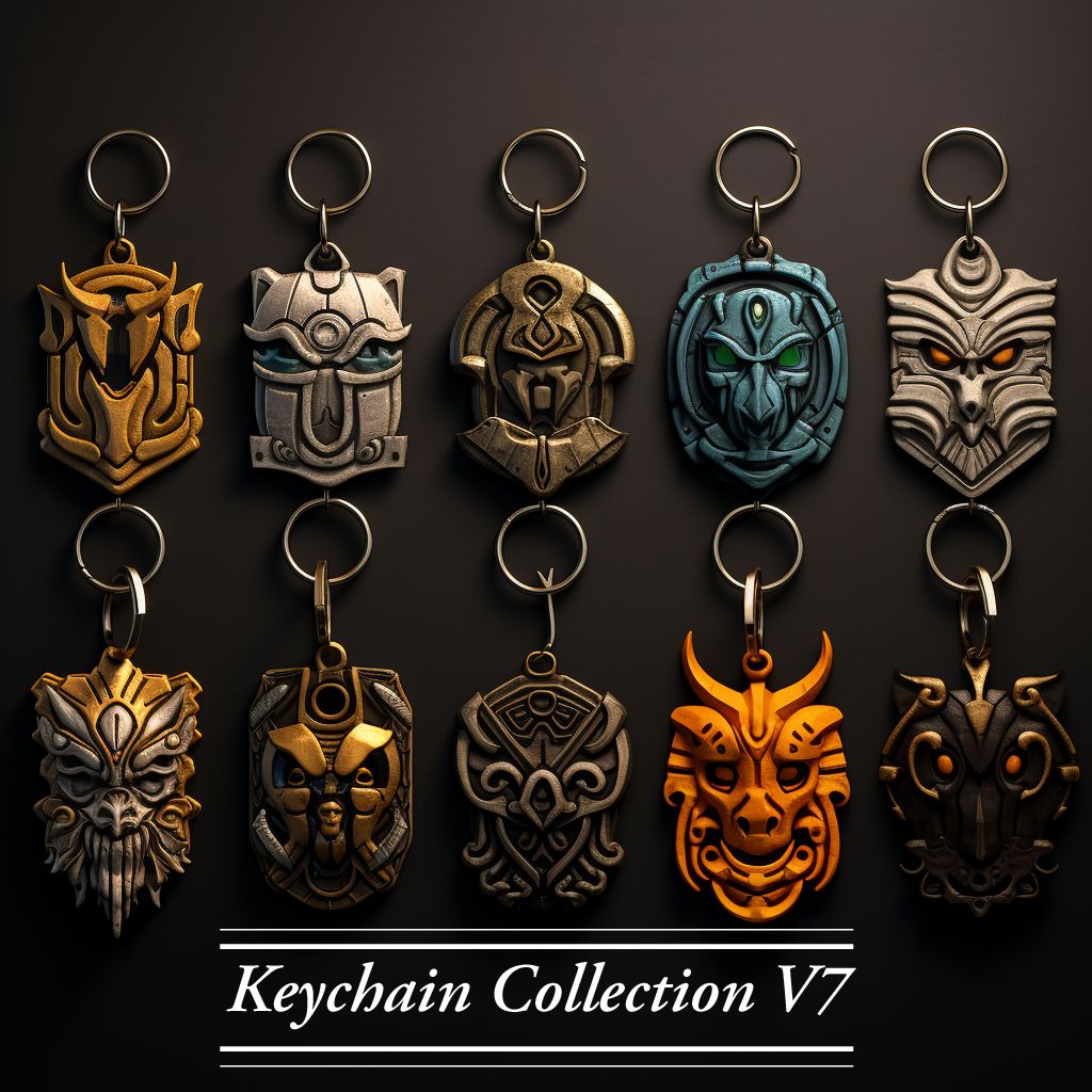 Keychain Collection V7 20 different Keychains! Follow Please! por Danukie | Descargar modelo STL ...