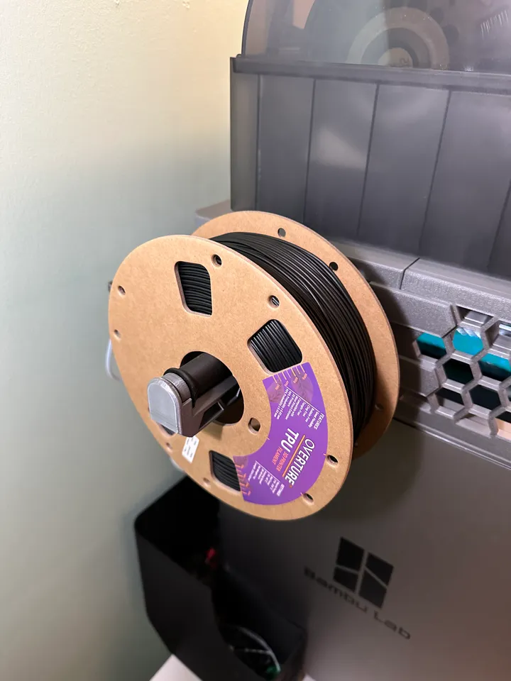 Resized HEX Spool Holder with PTFE tube guide for spools with smaller ...