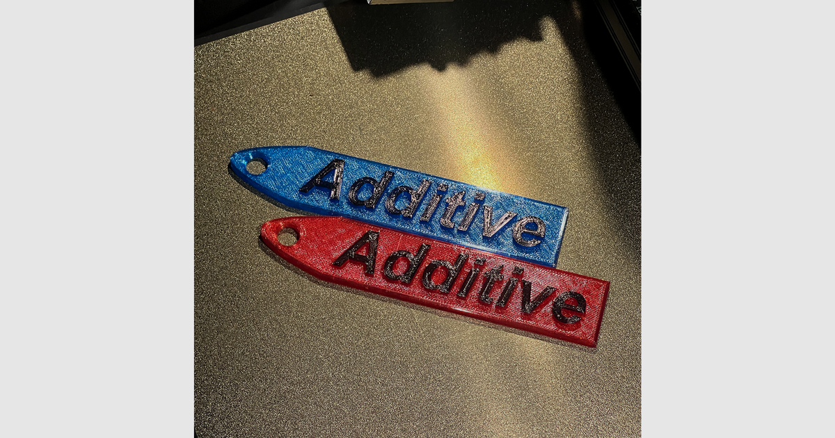 Additive manufacturing keychain tag by MRMB | Download free STL model ...